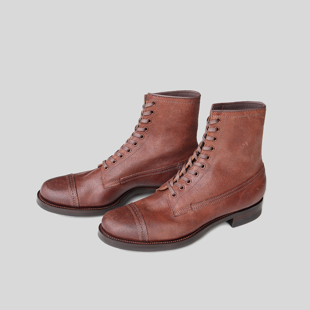 "CLINCH" CONRAD BOOTS (WAXED UNEVEN HORSE SUEDE / BROWN) – BURMA-SHAVE